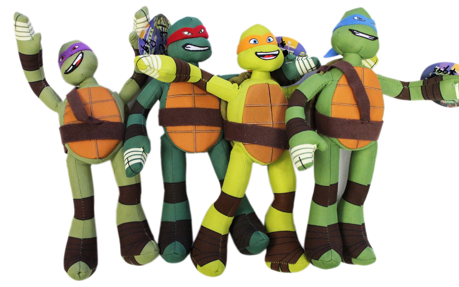 Teenage Mutant Ninja Turtles Entire Team Stuffed Toy Set (10in, 4 Toys ...