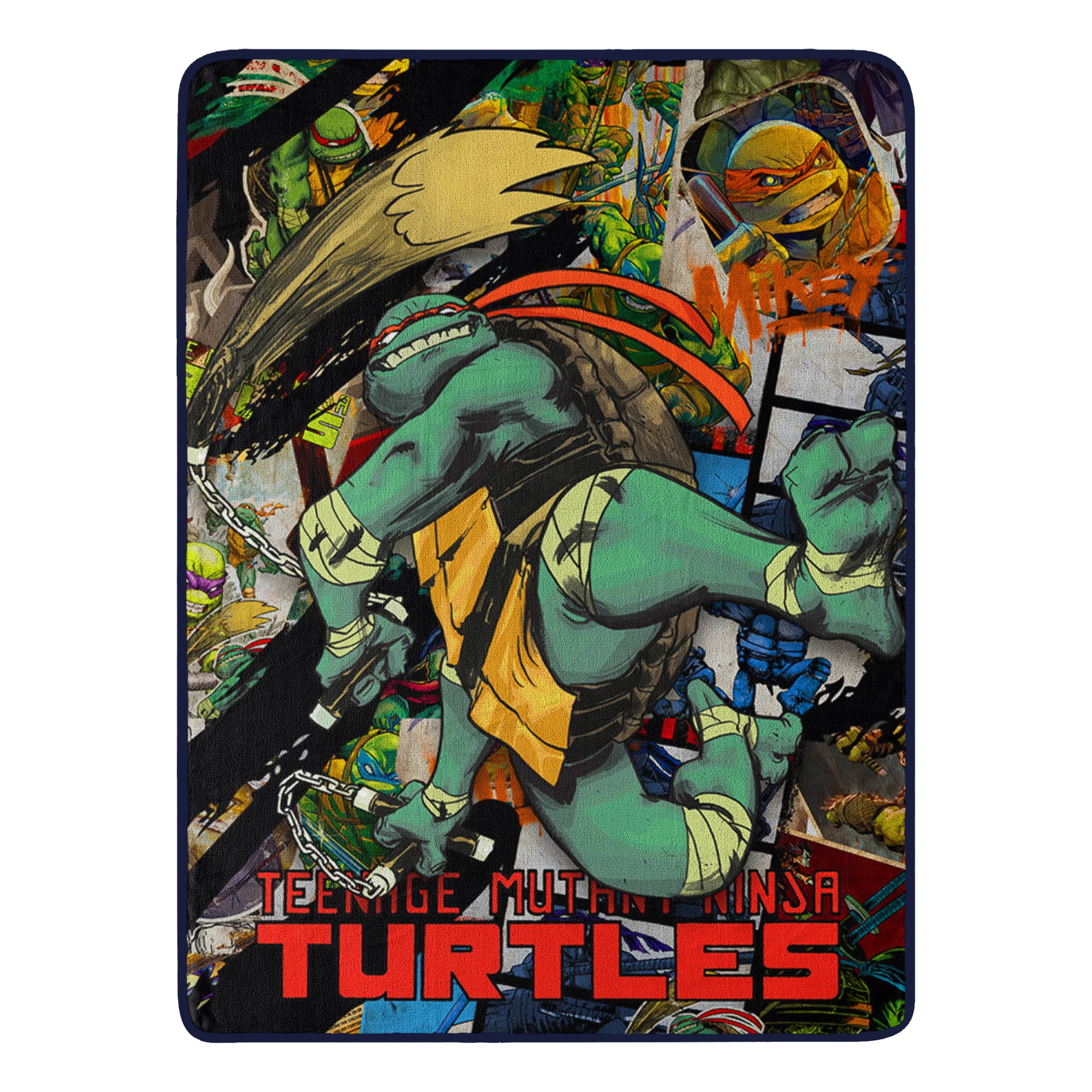 Teenage Mutant Ninja Turtles Flyin Mikey Micro Raschel Throw Blanket ...