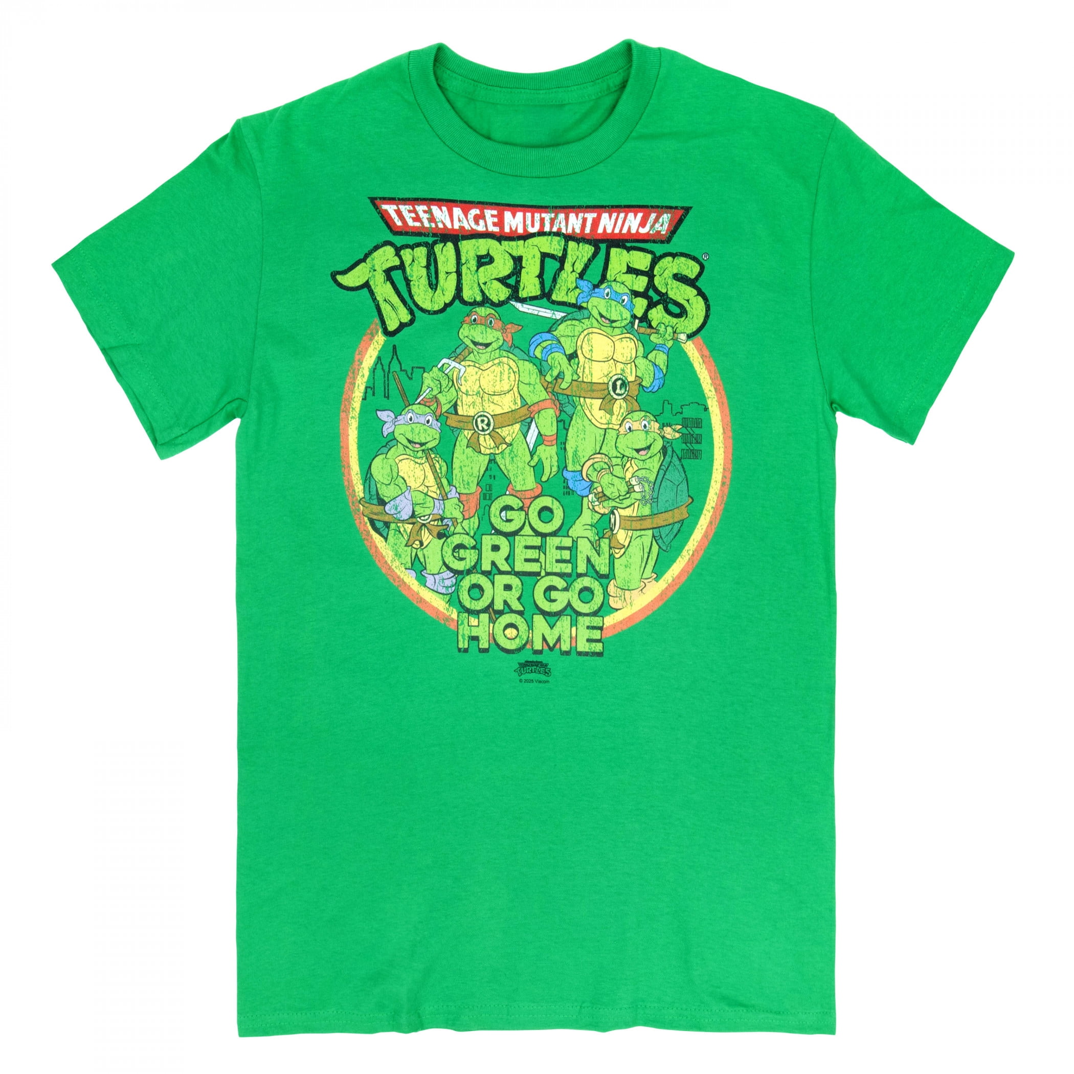 Teenage Mutant Ninja Turtles Go Green or Go Home T-Shirt-Large ...