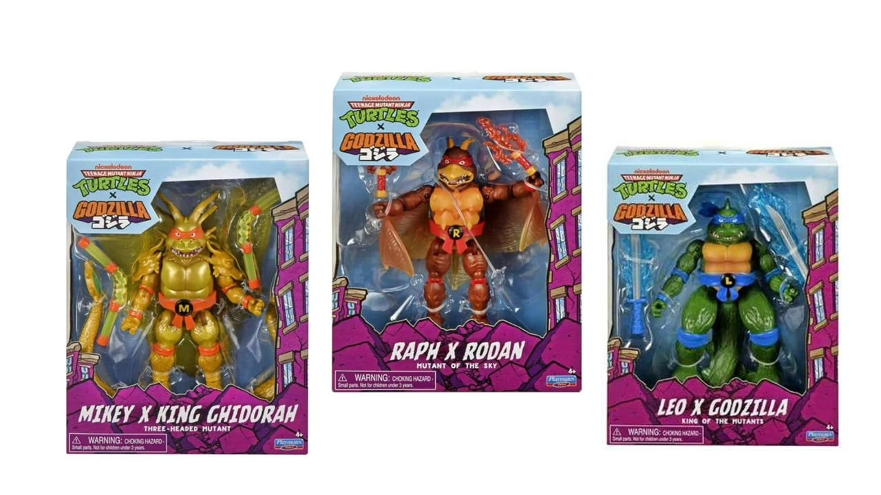 Teenage Mutant Ninja Turtles × Godzilla Crossover 3-Figure Bundle ...