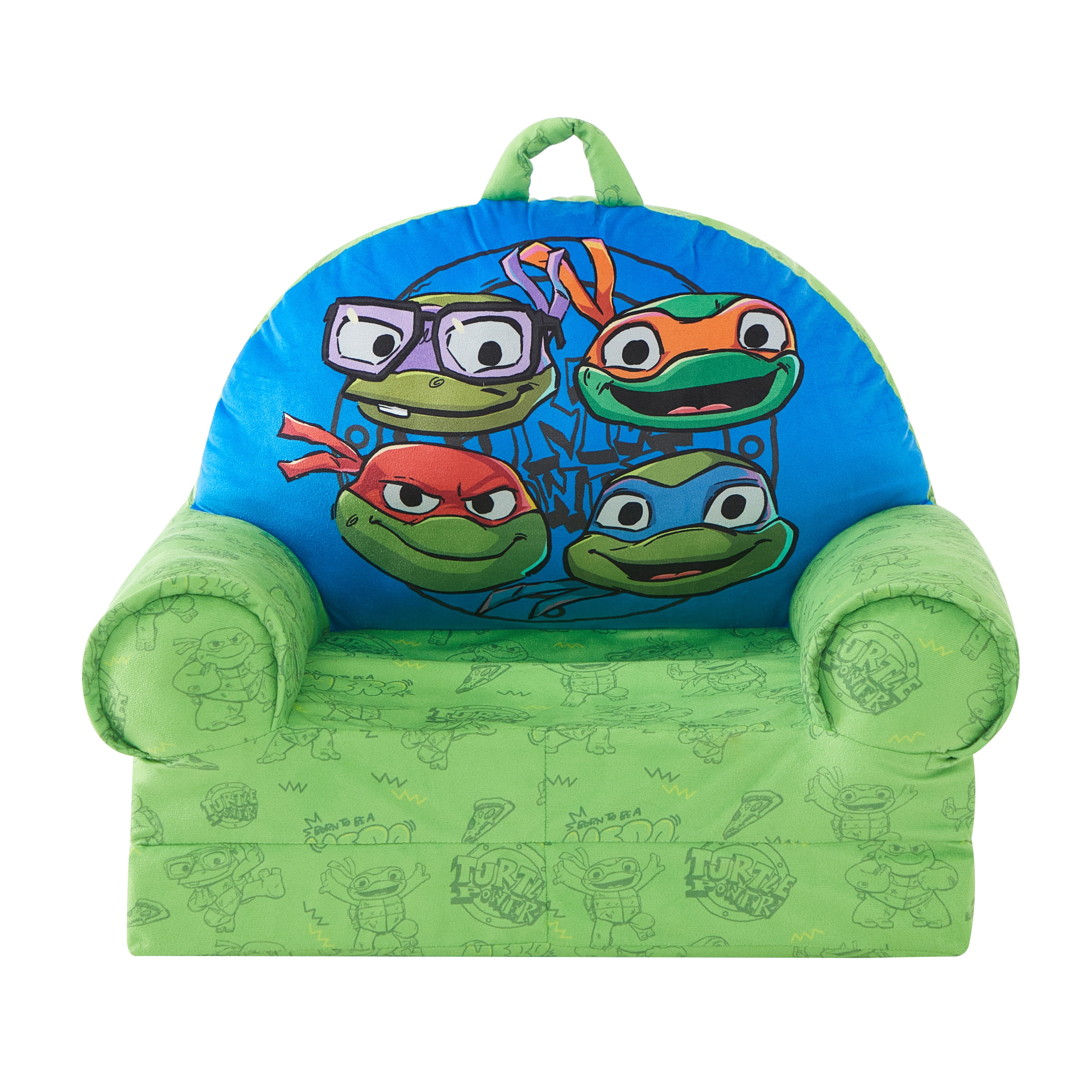 Teenage Mutant Ninja Turtles Green Flip Out Chair 19" in - Walmart.com