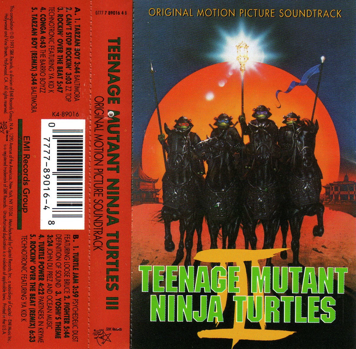Teenage Mutant Ninja Turtles III (Original Motion Picture Soundtrack ...