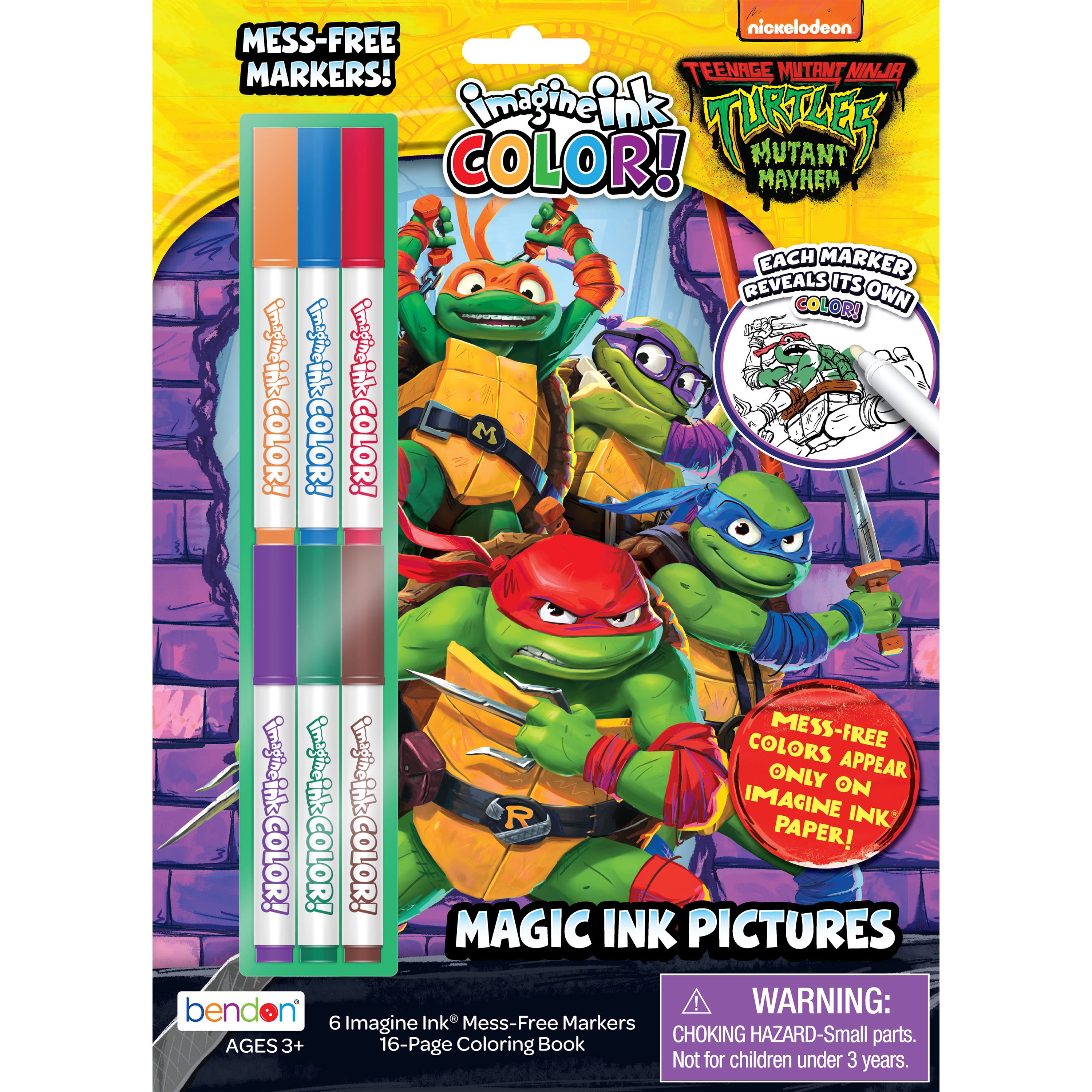 Teenage Mutant Ninja Turtles Imagine Ink Coloring and Activity Book, 16 ...