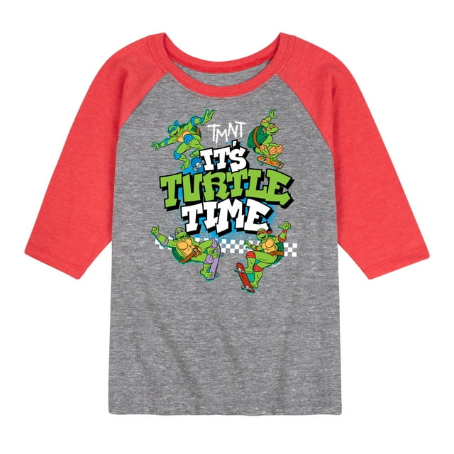 Teenage Mutant Ninja Turtles - It's Turtle Time - Toddler And Youth Raglan Graphic T-Shirt ...