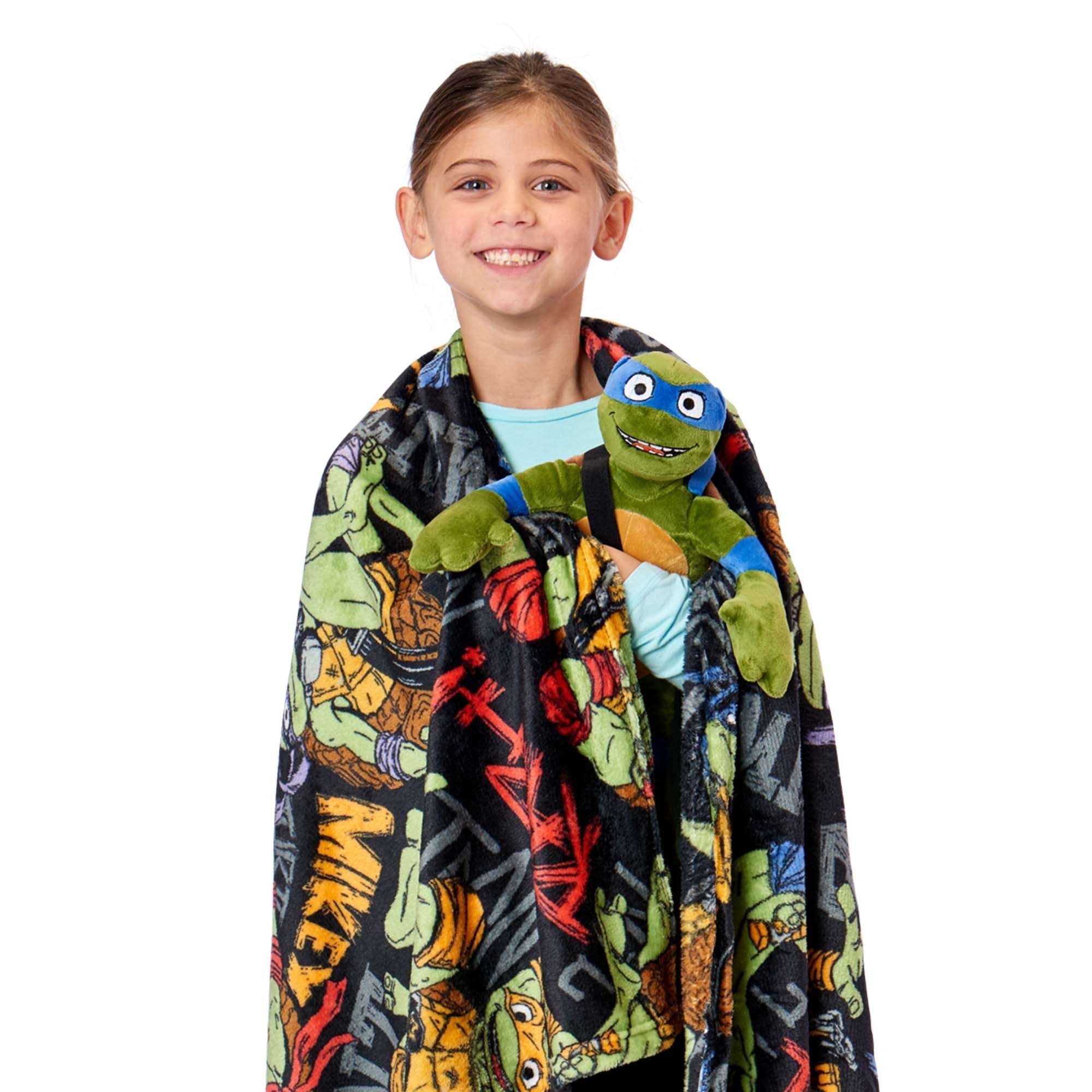 Teenage Mutant Ninja Turtles Kids Plush Hugger with Silk Touch Throw ...