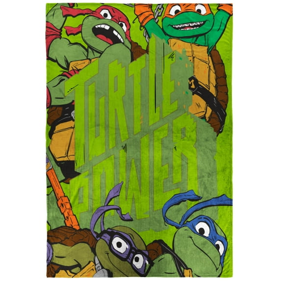Nickelodeon Teenage Mutant Ninja Turtles Kids Blanket, Microfiber, 62 x ...