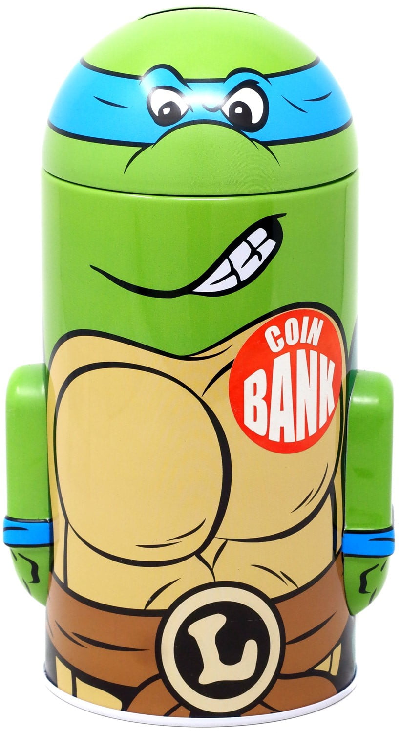 Teenage Mutant Ninja Turtles Leonardo Tin Coin Bank - Walmart.com