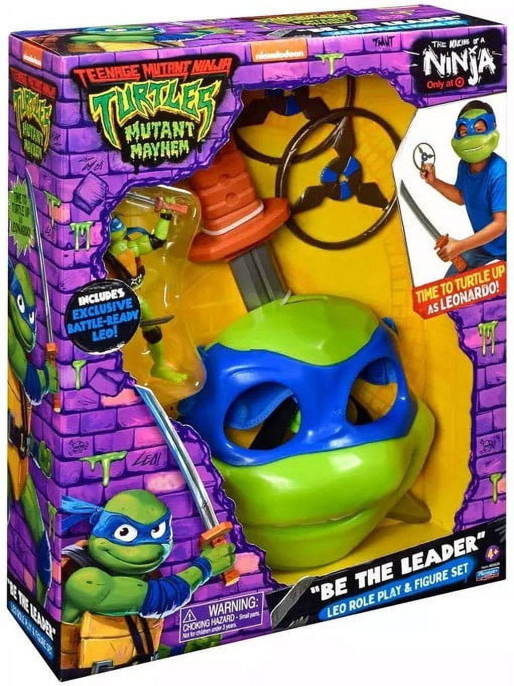TMNT Leonardo Leader Role Play & Action Figure Set with Weapons ...