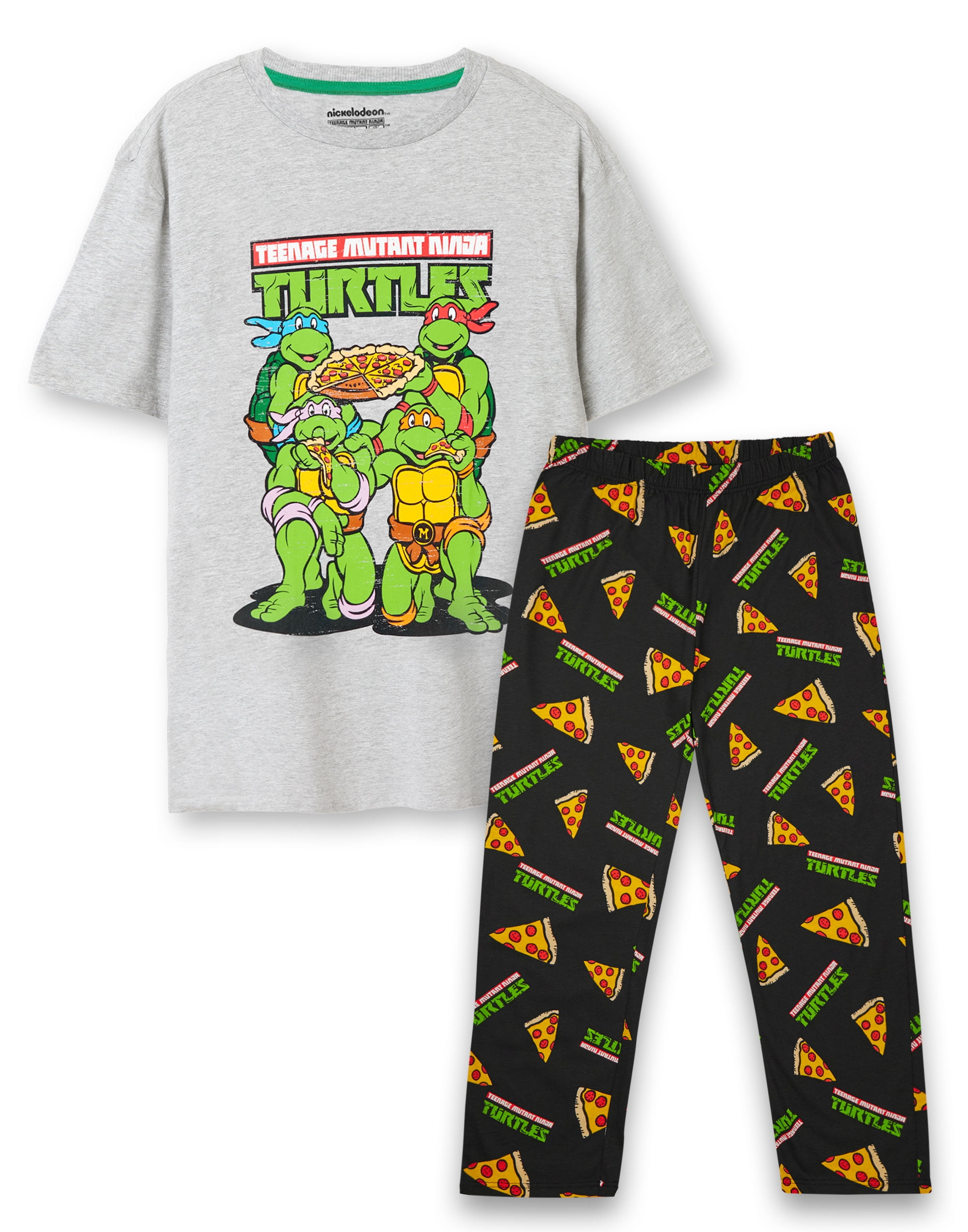 Teenage Mutant Ninja Turtles Mens Black Short Sleeve Long Leg Pyjama ...