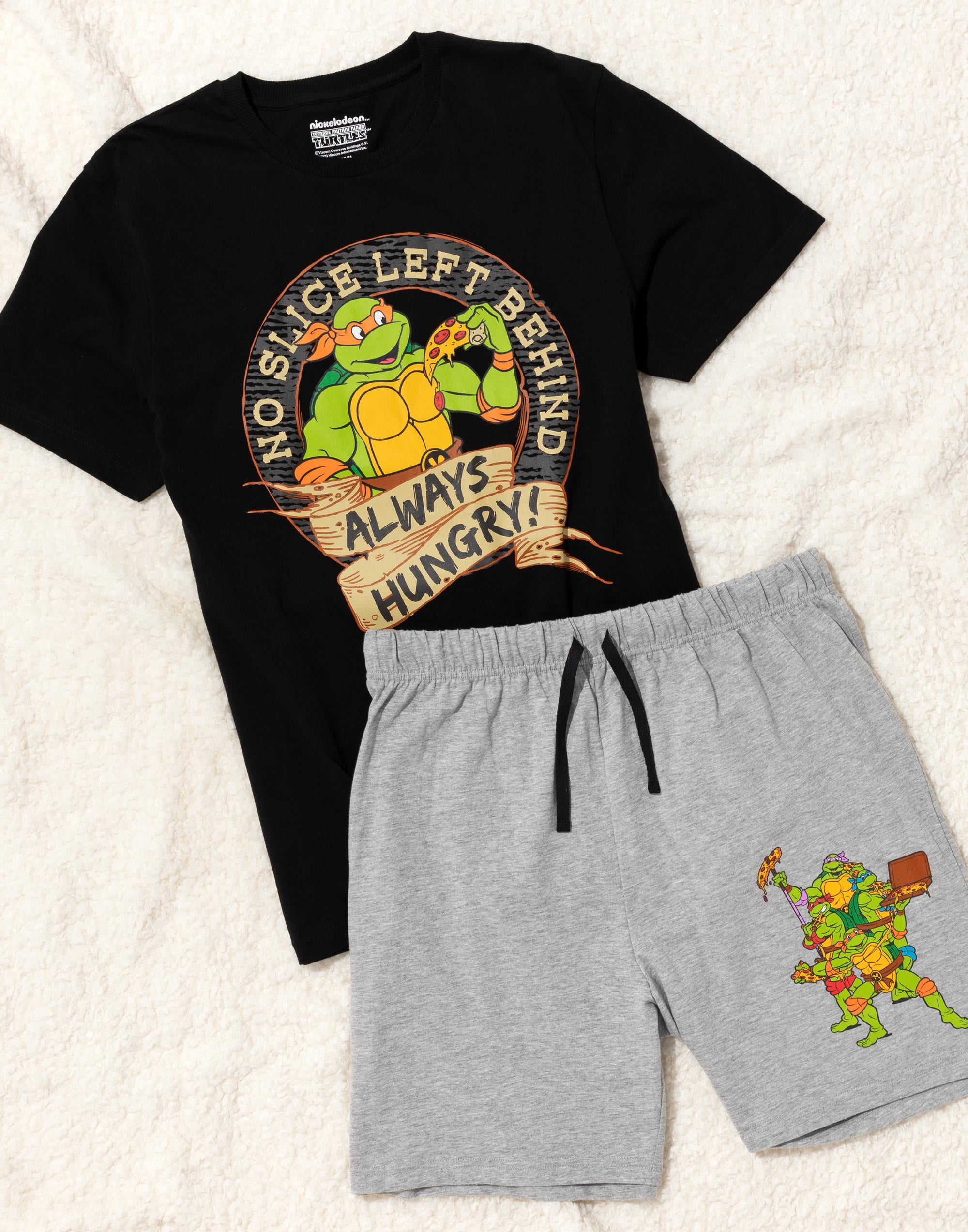 Teenage Mutant Ninja Turtles Mens Grey Short Sleeve Short Leg Pyjama ...