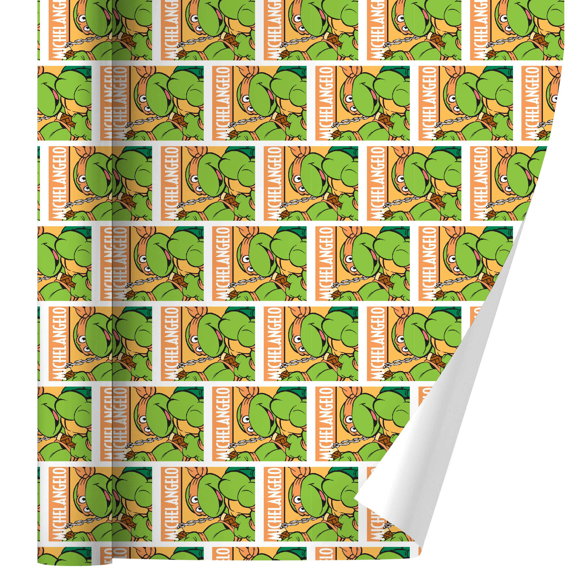 Teenage Mutant Ninja Turtles Michelangelo Gift Wrap Wrapping Paper ...
