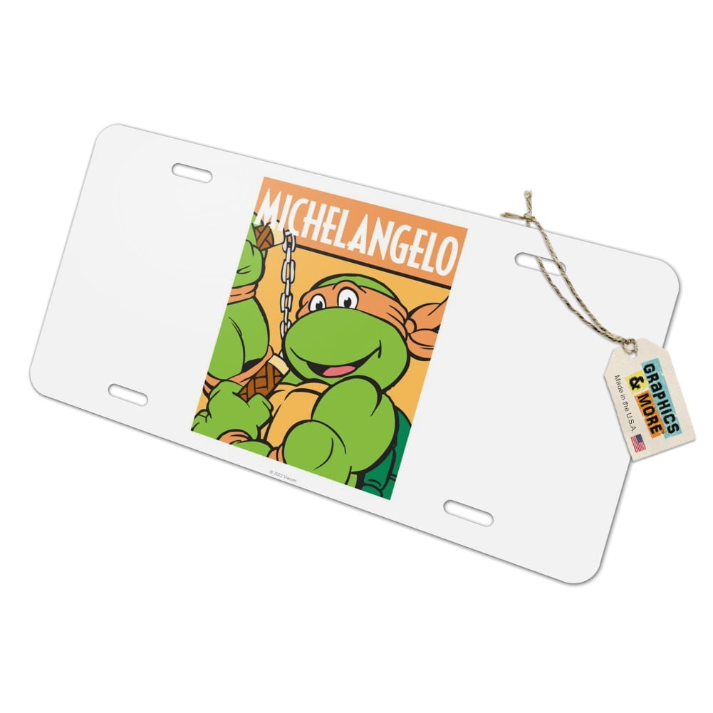 Teenage Mutant Ninja Turtles Michelangelo Novelty Metal Vanity Tag ...