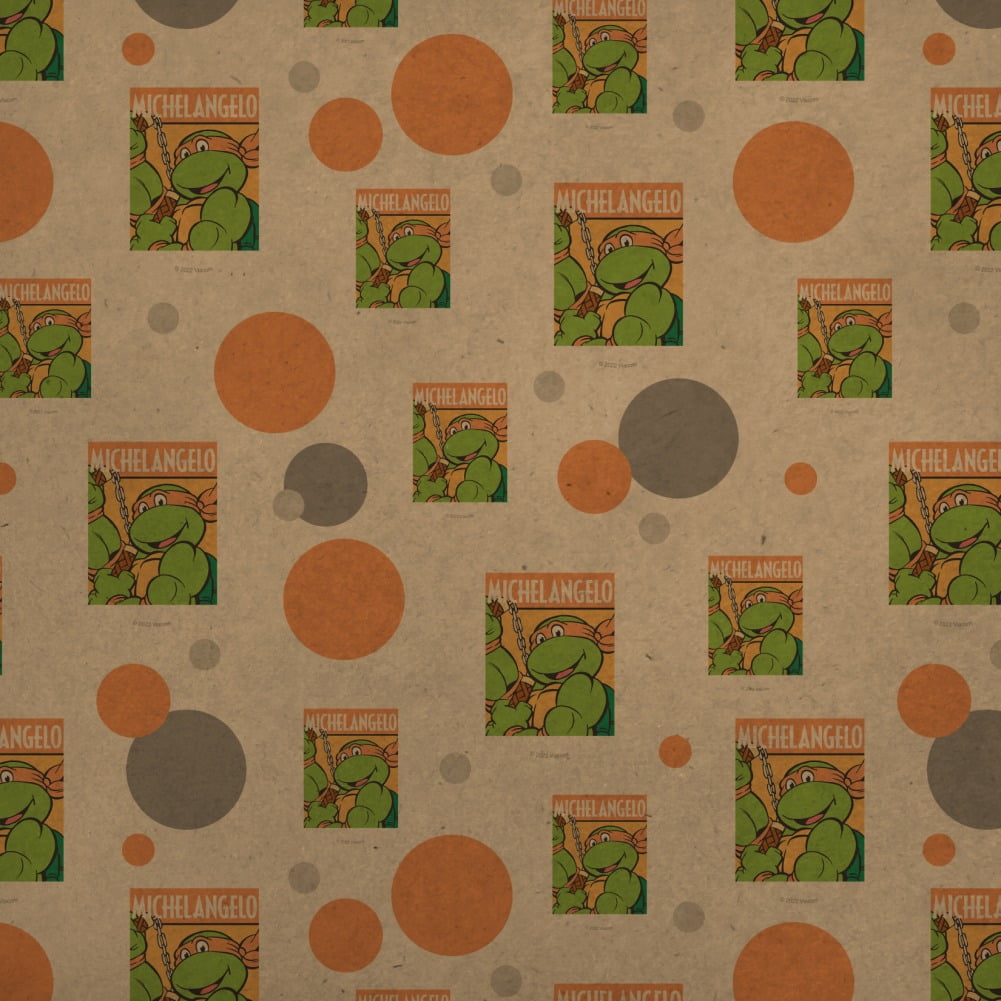 Teenage Mutant Ninja Turtles Michelangelo Premium Kraft Gift Wrap ...