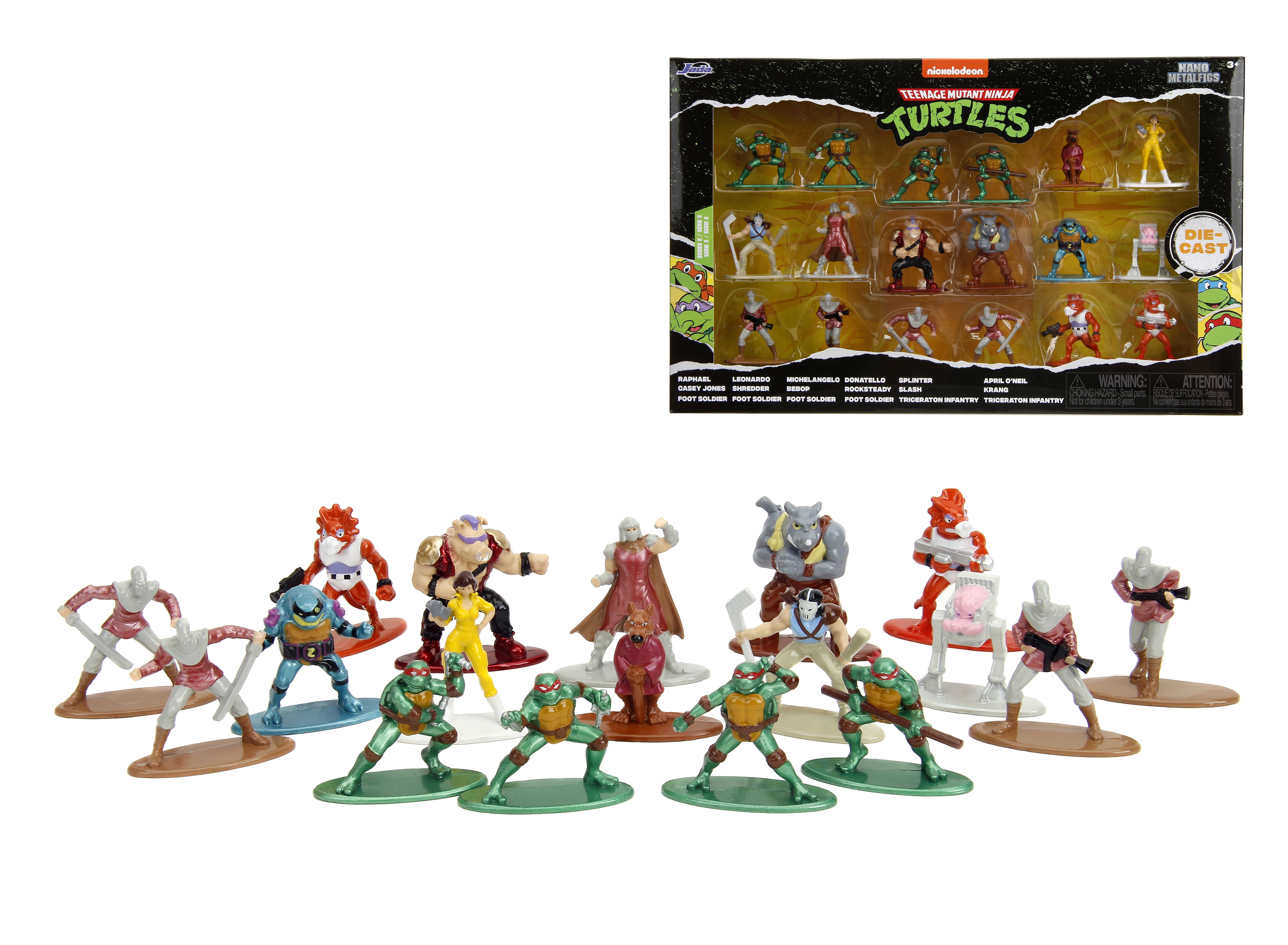 Jada Nano Metalfigs TMNT 18 Pack – Collectible Die-Cast Figures ...