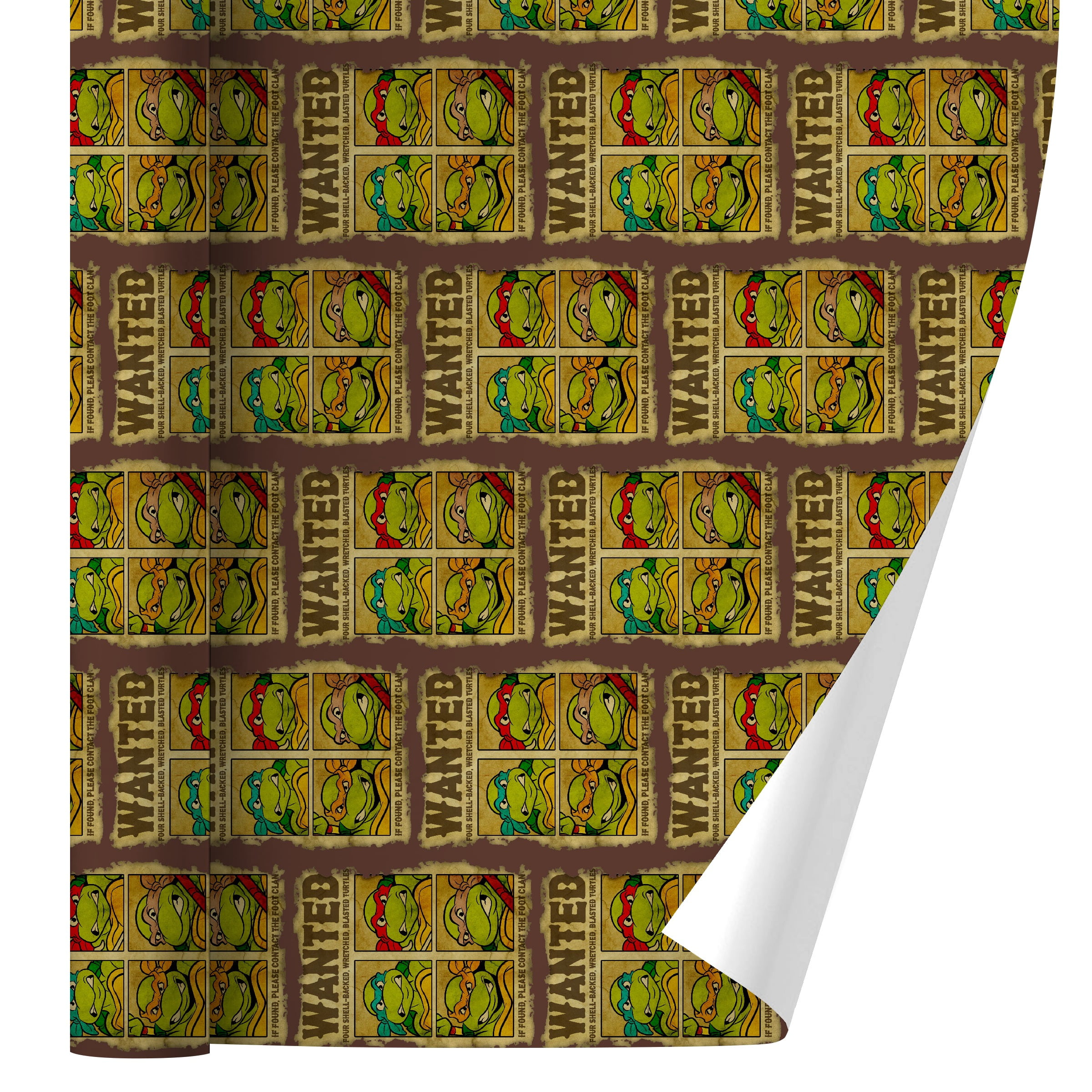 Teenage Mutant Ninja Turtles Most Wanted Gift Wrap Wrapping Paper Rolls ...