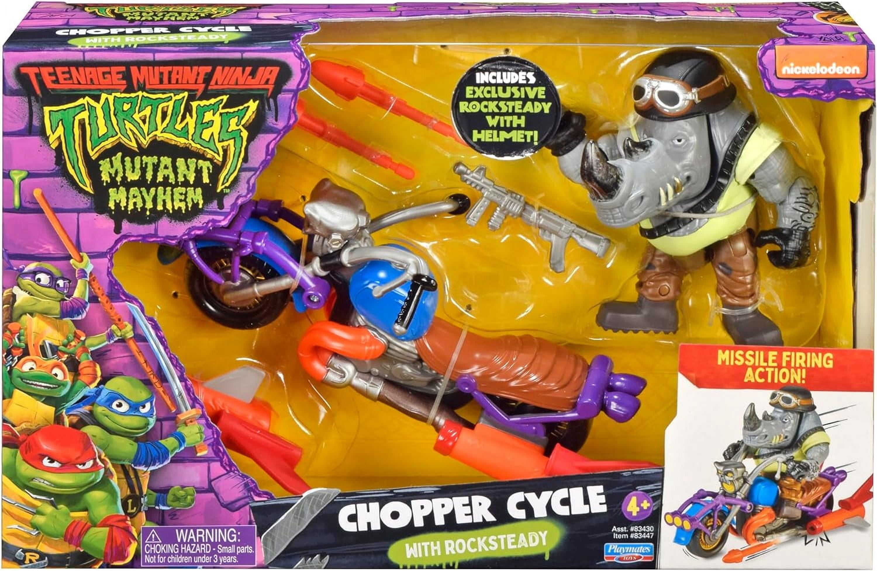 Teenage Mutant Ninja Turtles Mutant Mayhem Rocksteady Figure with ...