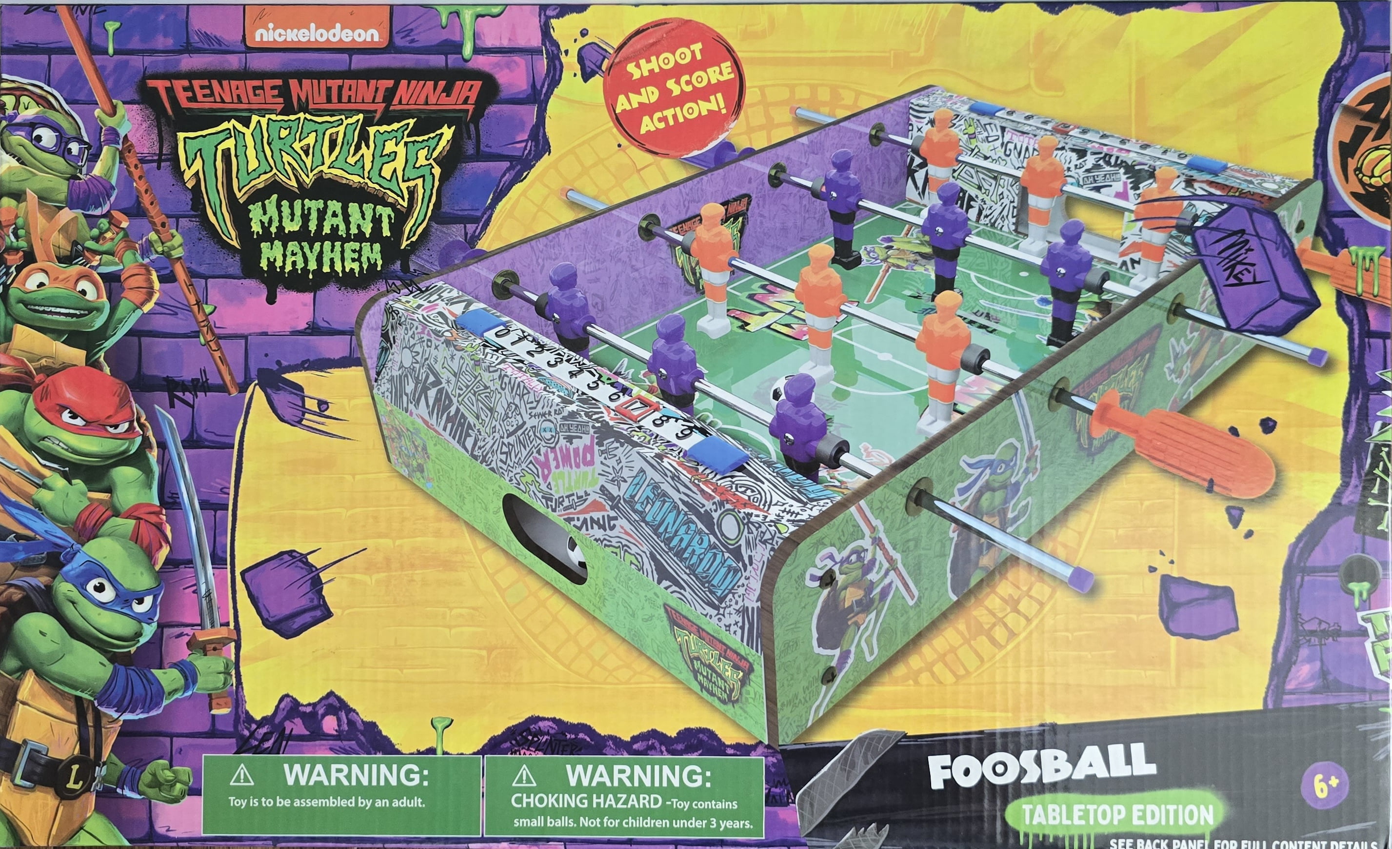 Teenage Mutant Ninja Turtles Mutant Mayhem Foosball Tabletop Edition ...