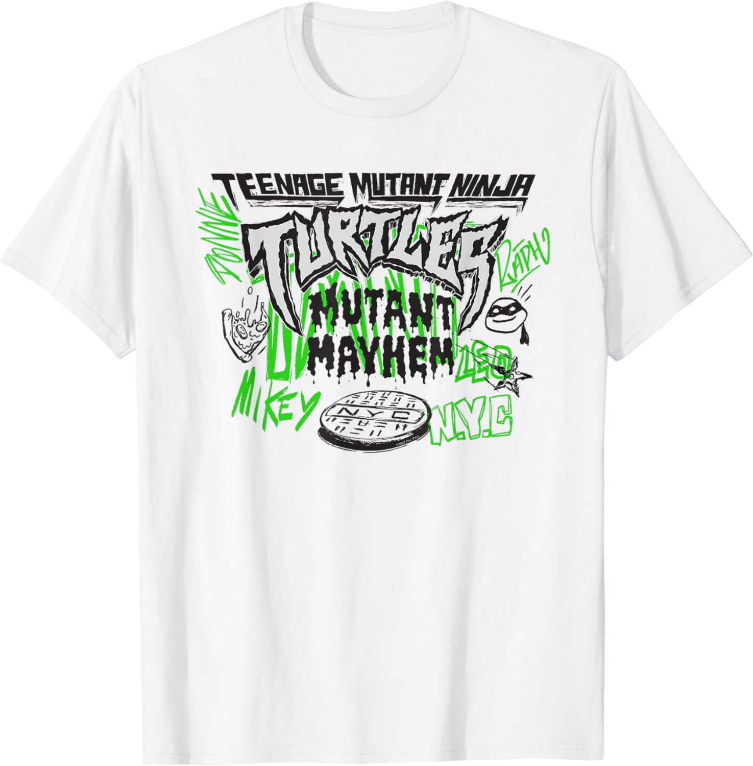 Teenage Mutant Ninja Turtles: Mutant Mayhem Graffiti Logo T-Shirt ...