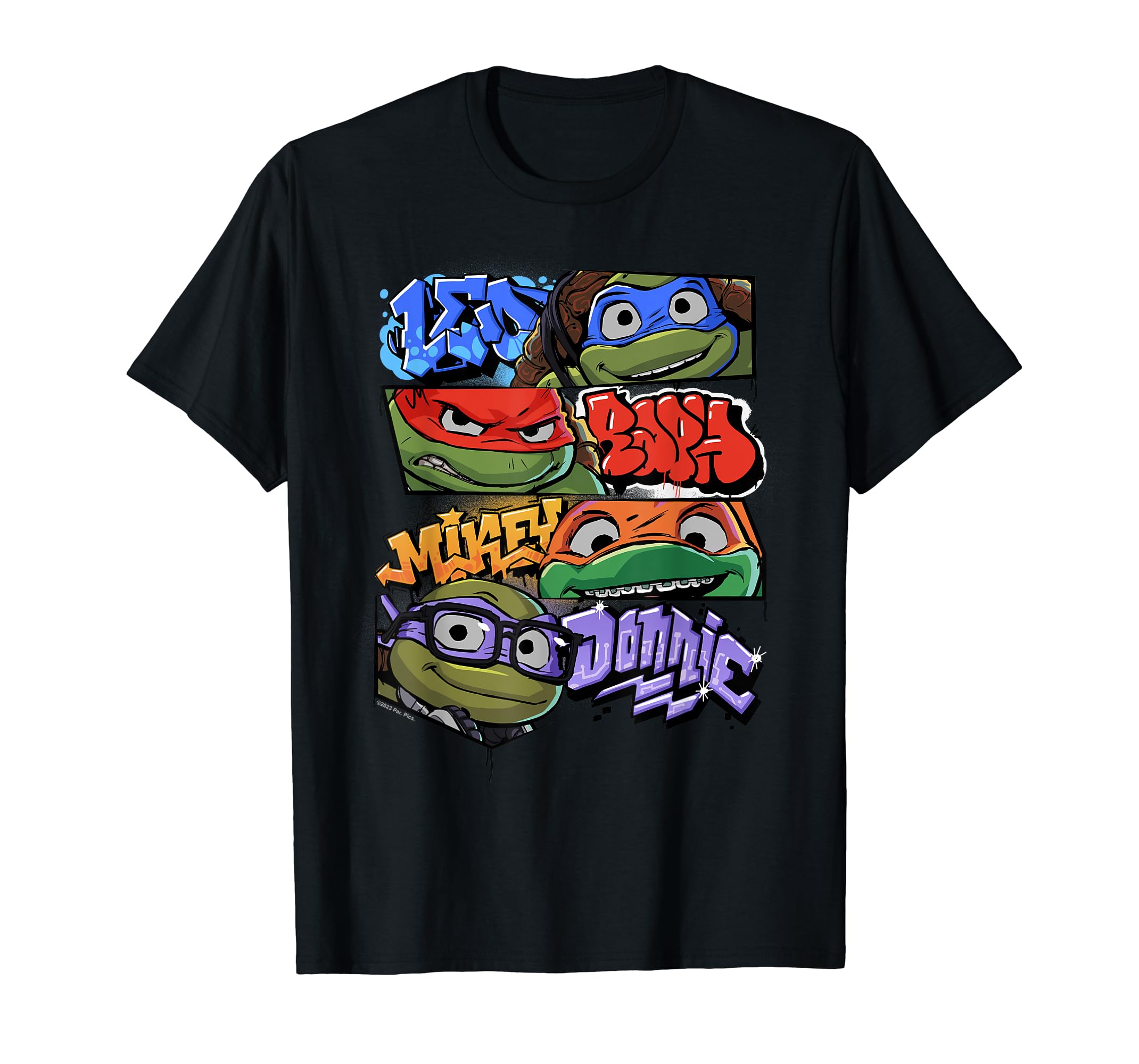 Teenage Mutant Ninja Turtles: Mutant Mayhem Graffiti Names T-Shirt ...