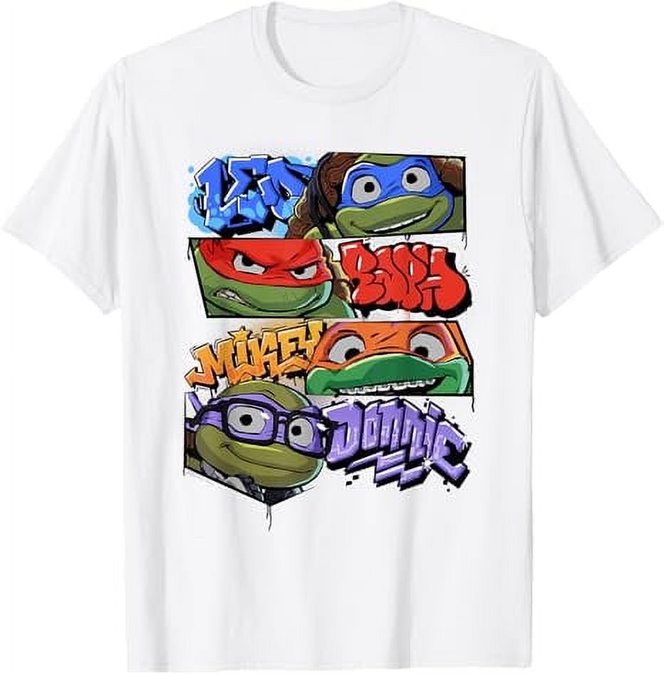 Teenage Mutant Ninja Turtles: Mutant Mayhem Graffiti Names T-Shirt ...