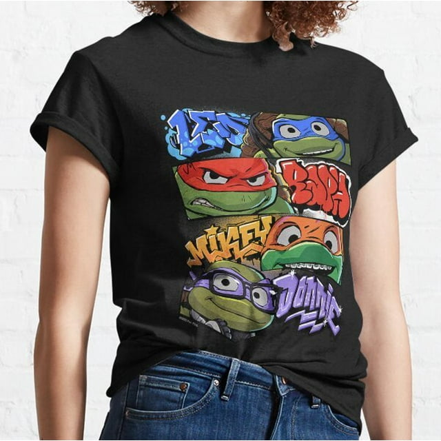 Teenage Mutant Ninja Turtles Mutant Mayhem Graffiti Names T-shirt ...