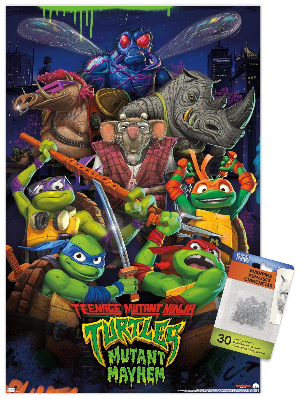 Teenage Mutant Ninja Turtles: Mutant Mayhem - Group Wall Poster with ...