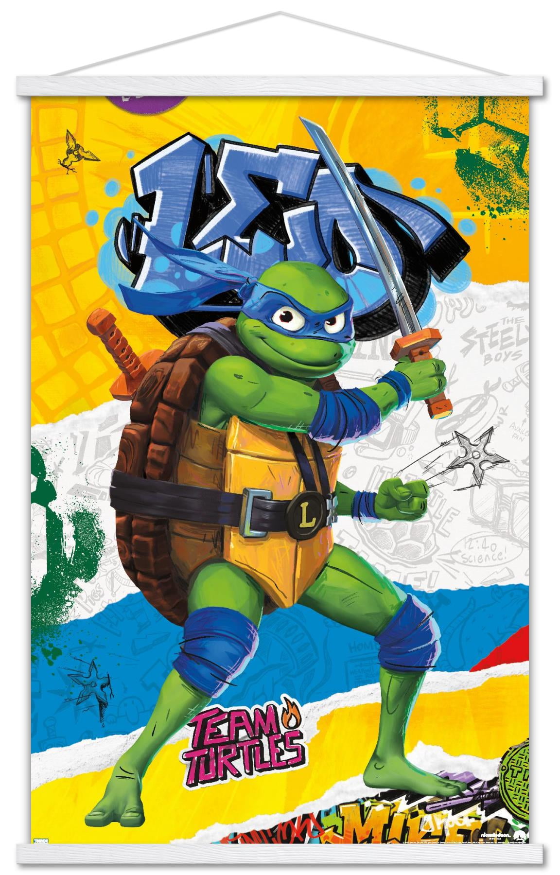 Teenage Mutant Ninja Turtles: Mutant Mayhem - Leonardo Wall Poster with ...