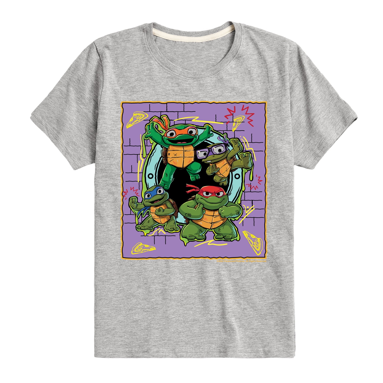 Teenage Mutant Ninja Turtles Mutant Mayhem - Mini Badge - Toddler & Youth Short Sleeve Graphic T ...