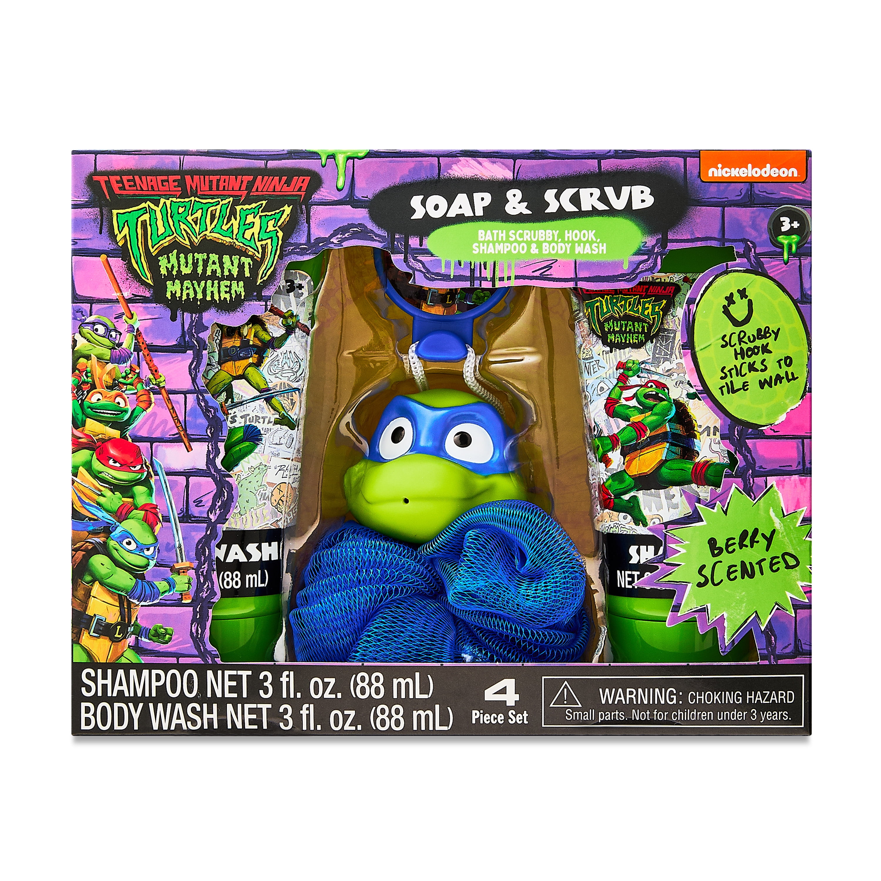 Teenage Mutant Ninja Turtles Soap and Scrub Set, 3 Pieces, Mango ...