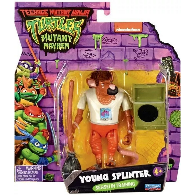 Teenage Mutant Ninja Turtles Mutant Mayhem Young Splinter Action Figure ...