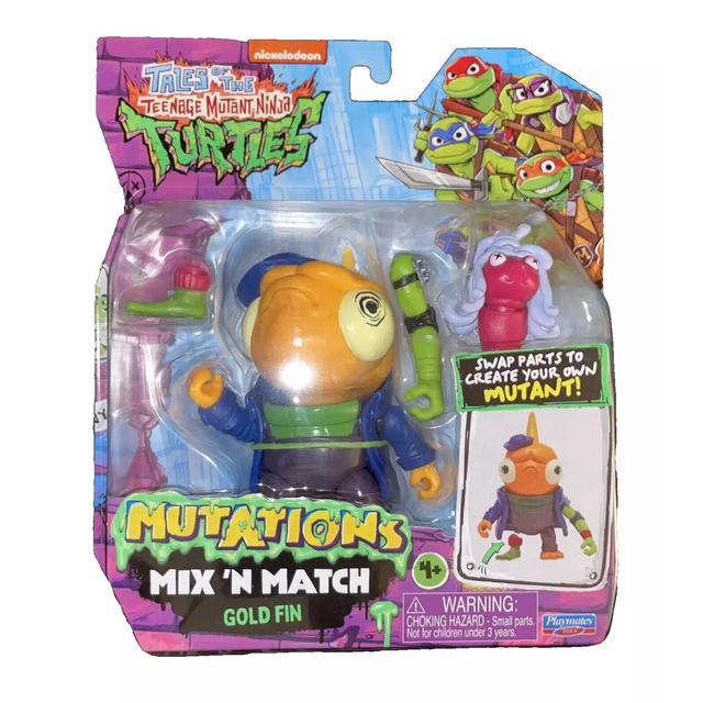 Teenage Mutant Ninja Turtles Mutations Mix N Match Gold Fin Figure ...