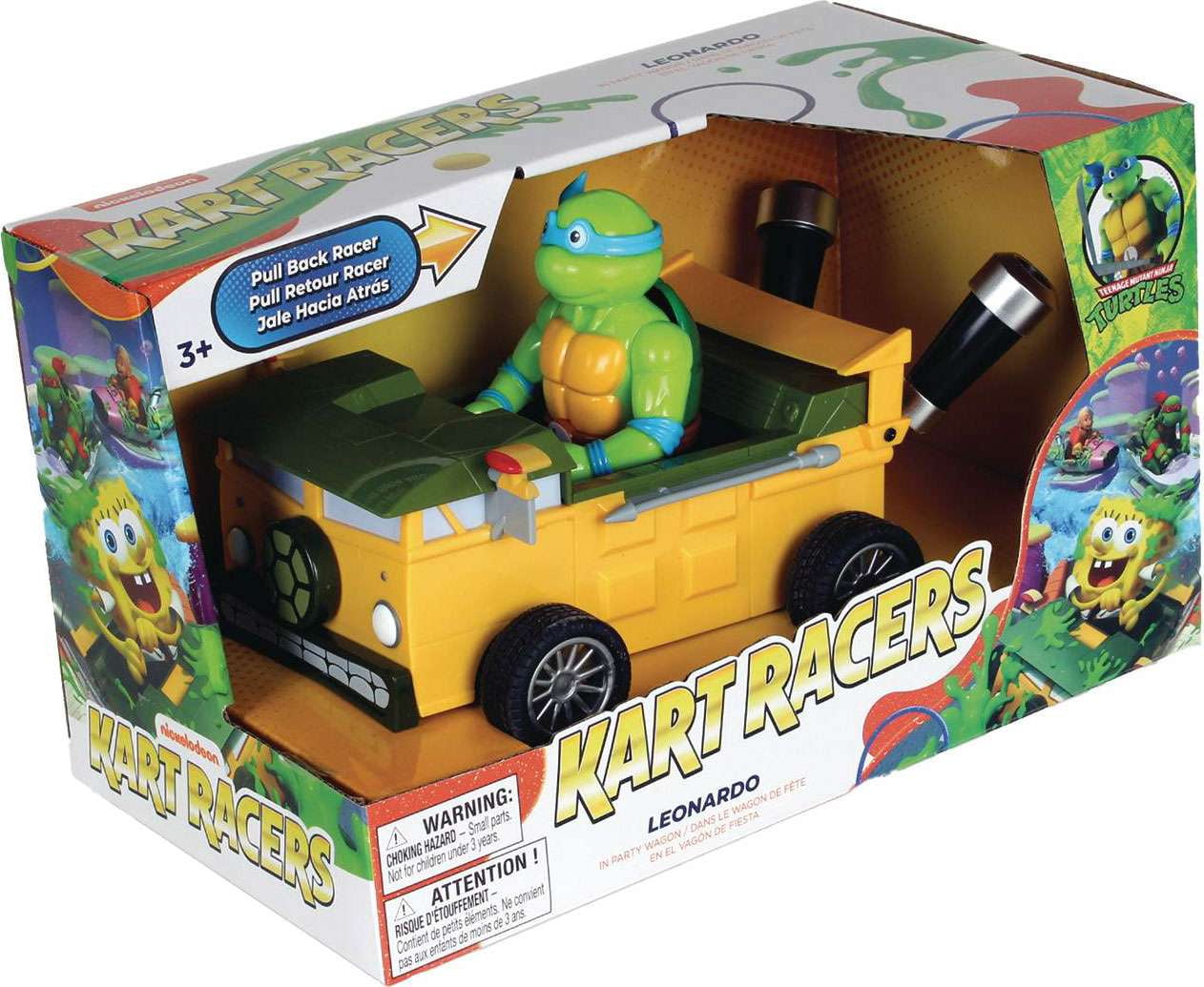 Teenage Mutant Ninja Turtles Nickelodeon Kart Racers 3: Slime Speedway Leonardo Pullback Racer ...