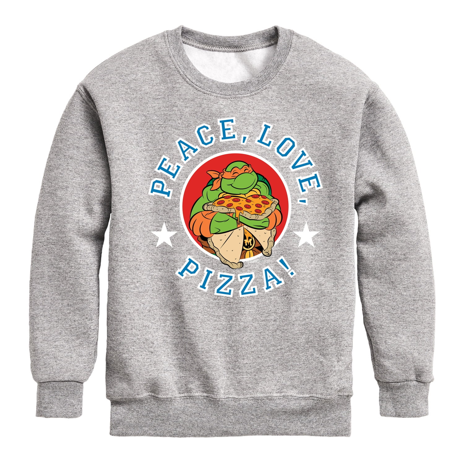 Teenage Mutant Ninja Turtles - Peace Love Pizza - Youth Crewneck Fleece ...