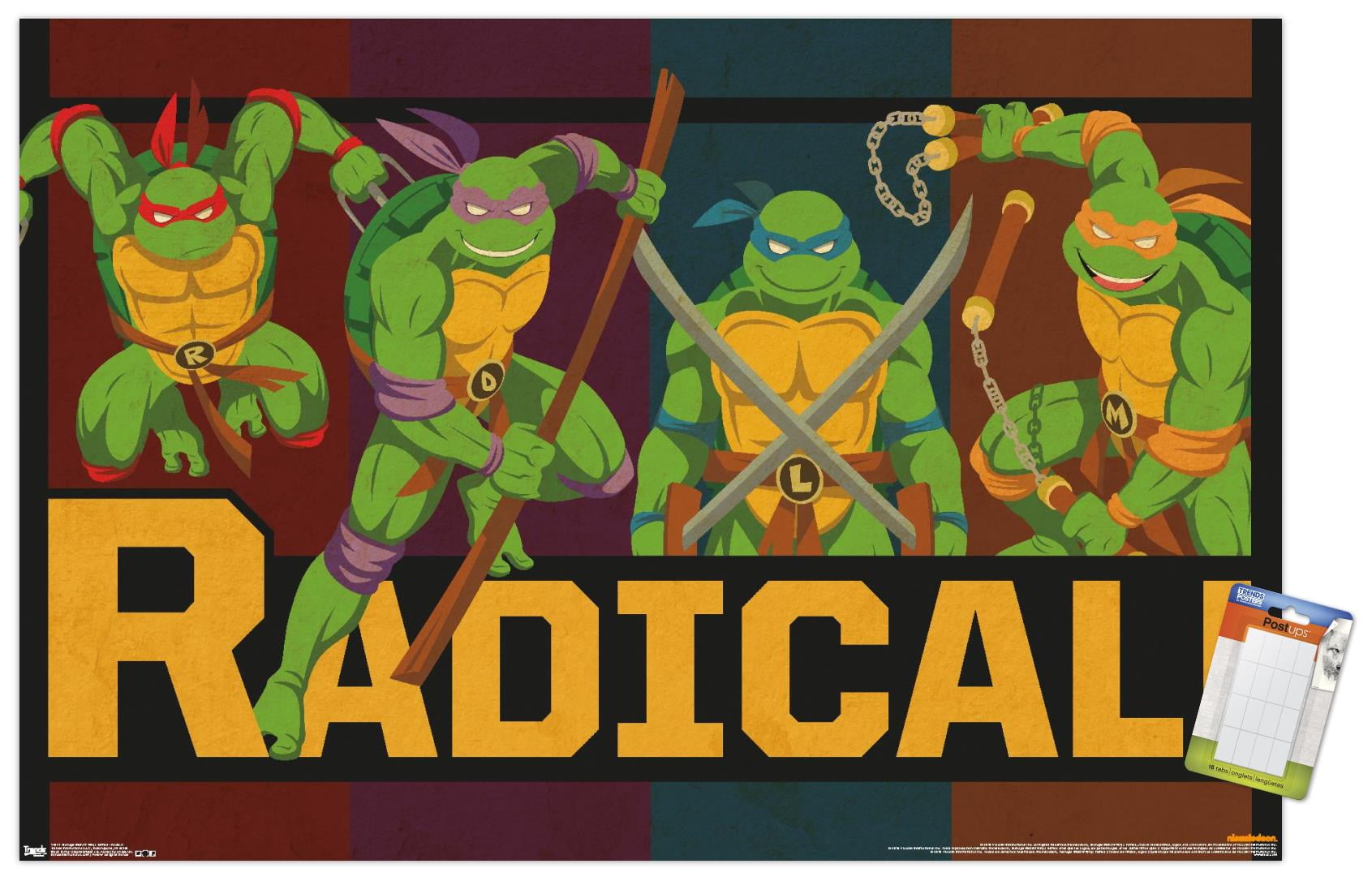 Nickelodeon Teenage Mutant Ninja Turtles - Radical Wall Poster, 14.725 ...