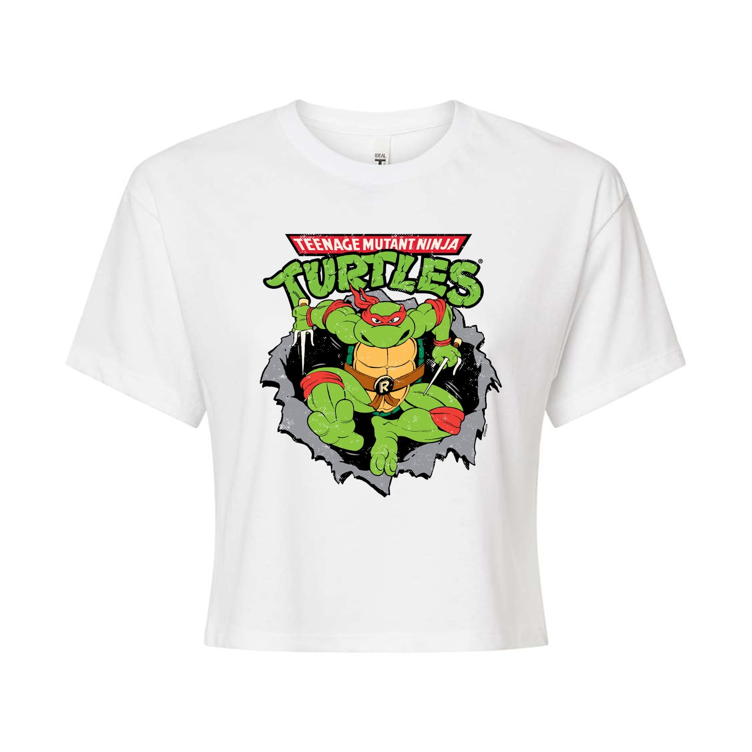 Teenage Mutant Ninja Turtles - Raphael Breaking Through Shirt - Juniors ...