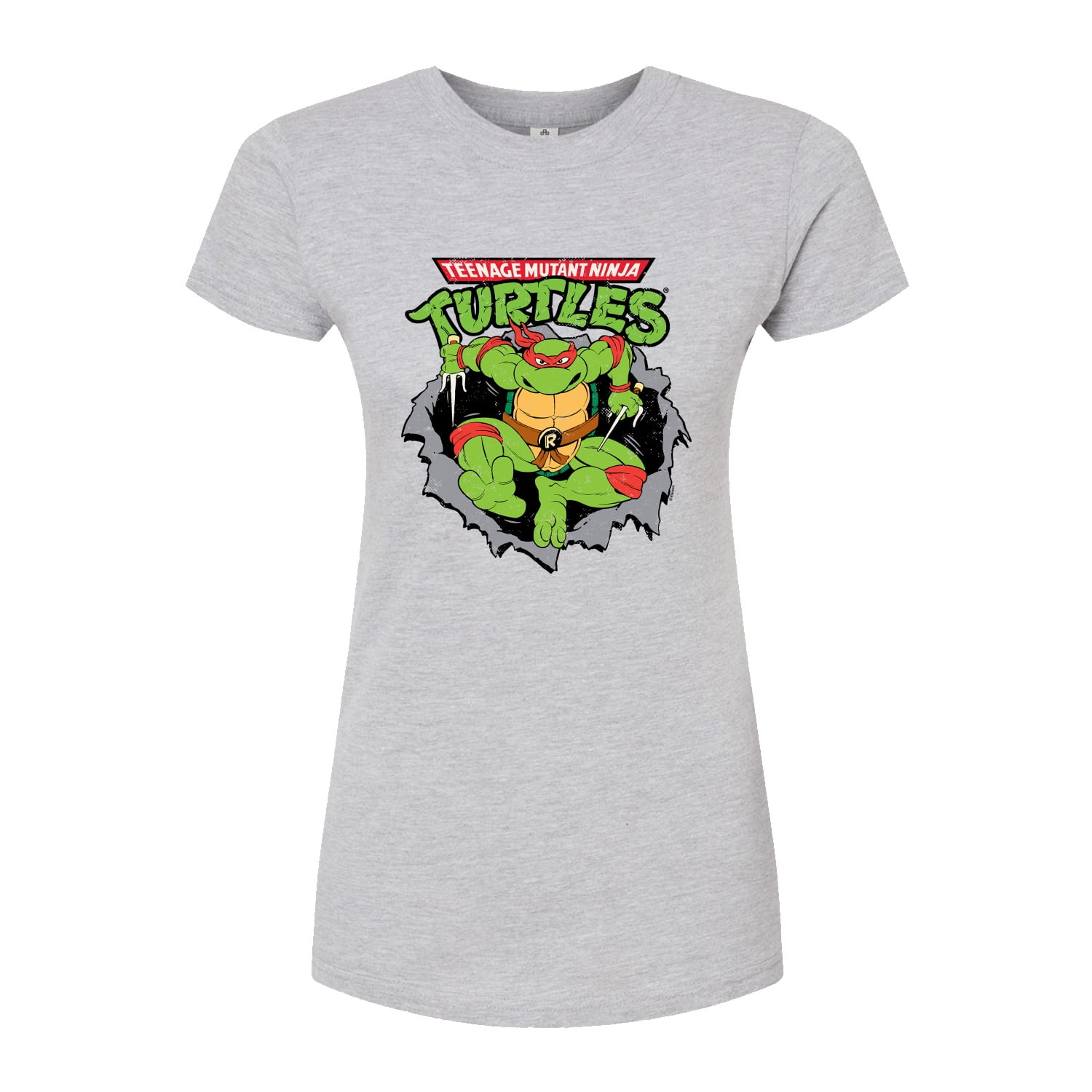 Teenage Mutant Ninja Turtles - Raphael Breaking Through Shirt - Juniors ...