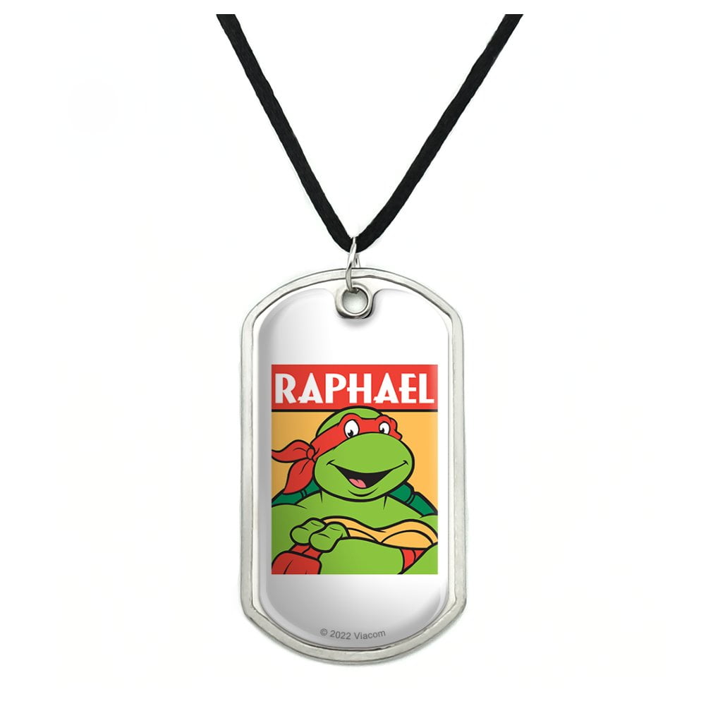 Teenage Mutant Ninja Turtles Raphael Military Dog Tag Pendant Necklace ...