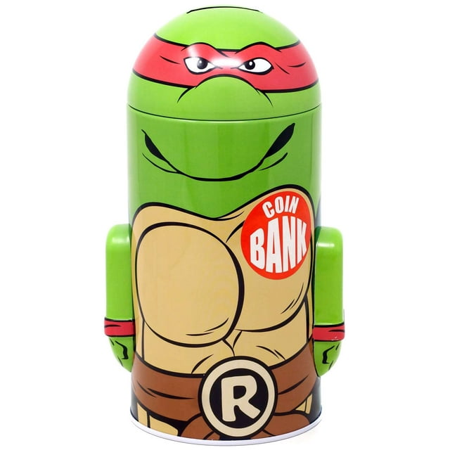 Teenage Mutant Ninja Turtles Raphael Tin Coin Bank - Walmart.com