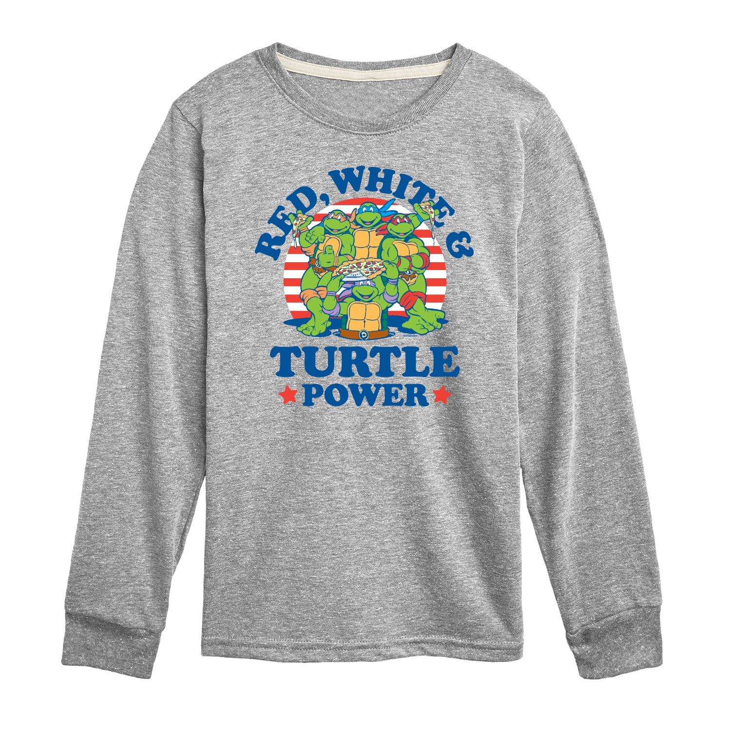 Teenage Mutant Ninja Turtles - Red White Turtle Power - Youth Long ...