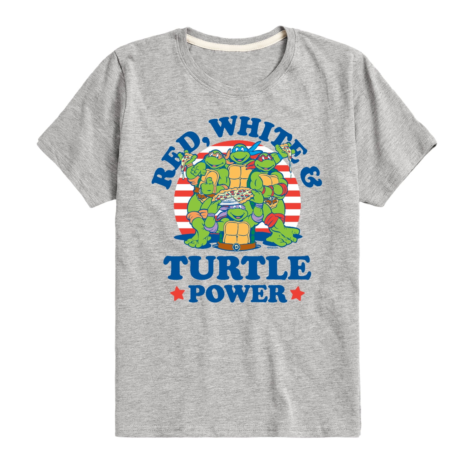 Teenage Mutant Ninja Turtles - Red White Turtle Power - Youth Short ...