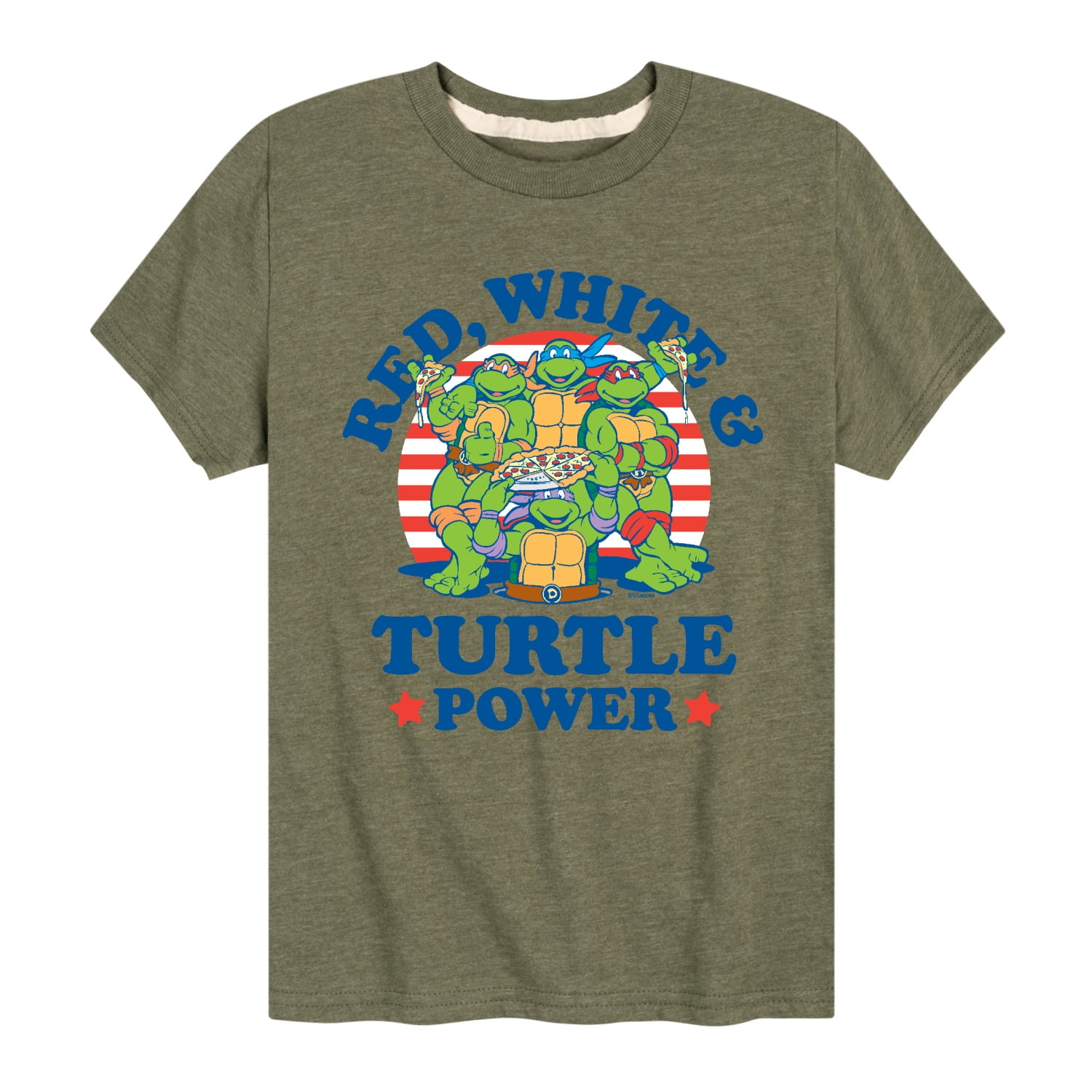 Teenage Mutant Ninja Turtles - Red White Turtle Power - Youth Short ...