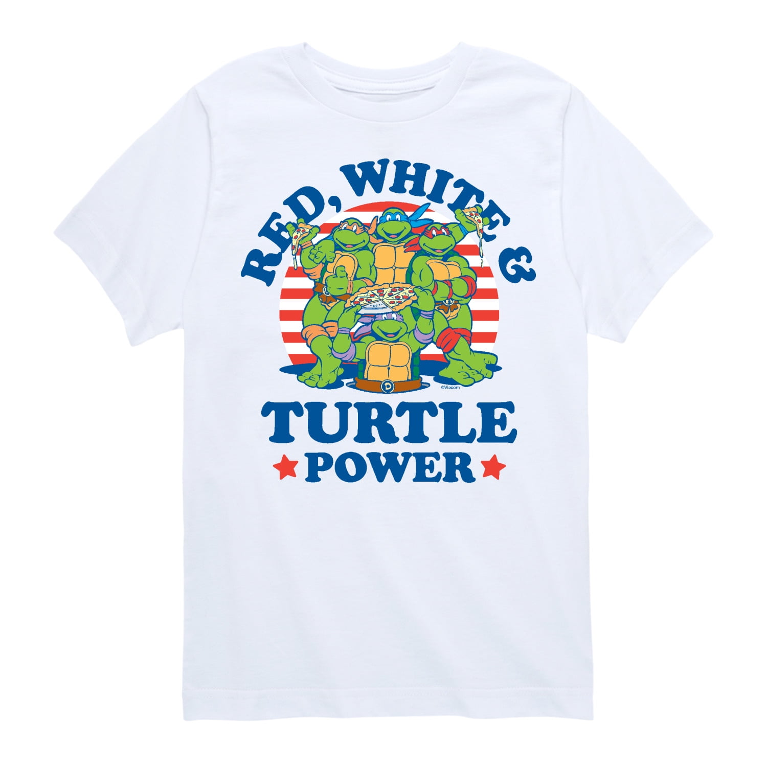 Teenage Mutant Ninja Turtles - Red White Turtle Power - Youth Short ...