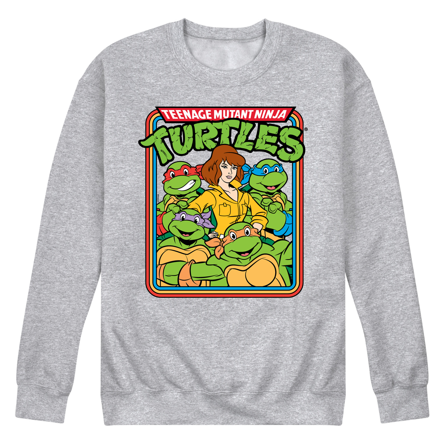 Teenage Mutant Ninja Turtles - Retro Group April - Men's Crew Neck ...