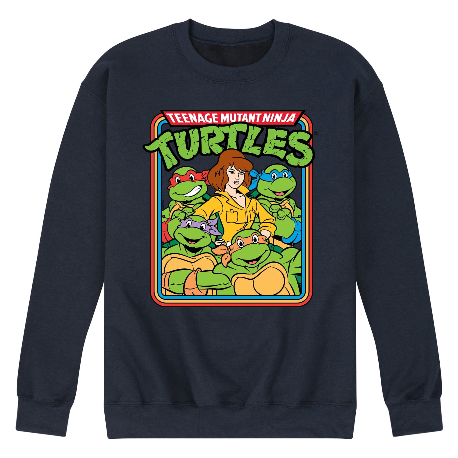 Teenage Mutant Ninja Turtles - Retro Group April - Men's Crew Neck ...