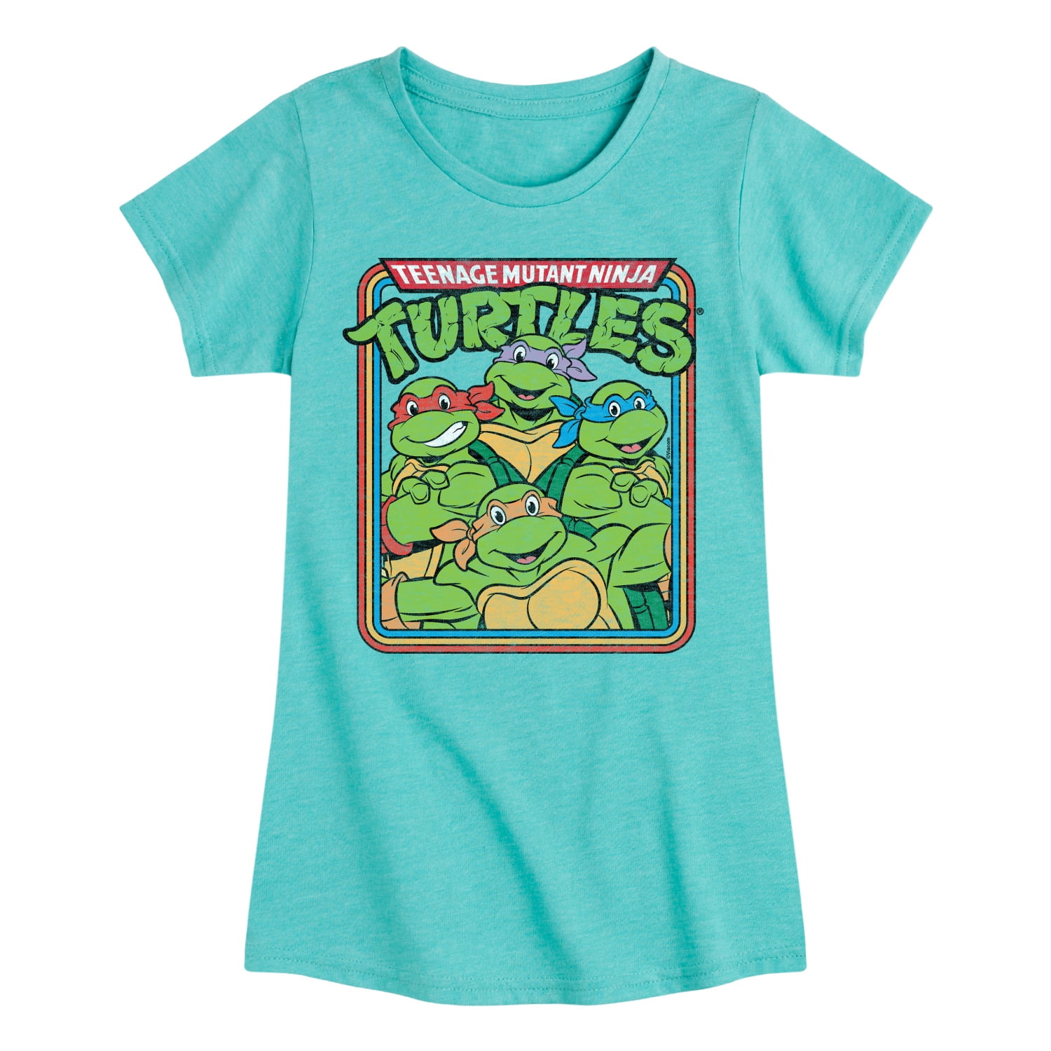 Teenage Mutant Ninja Turtles - Retro Group - Toddler & Youth Girls Short Sleeve Graphic T-Shirt ...