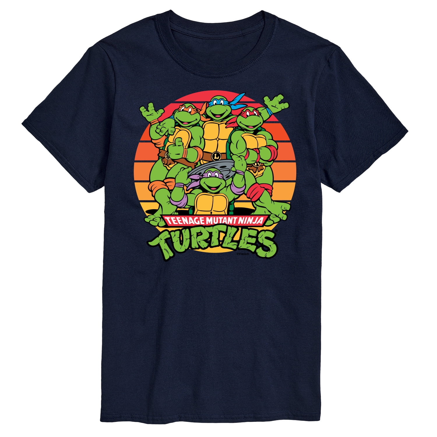 Teenage Mutant Ninja Turtles - Retro Sunset Circle - Men's Short Sleeve ...