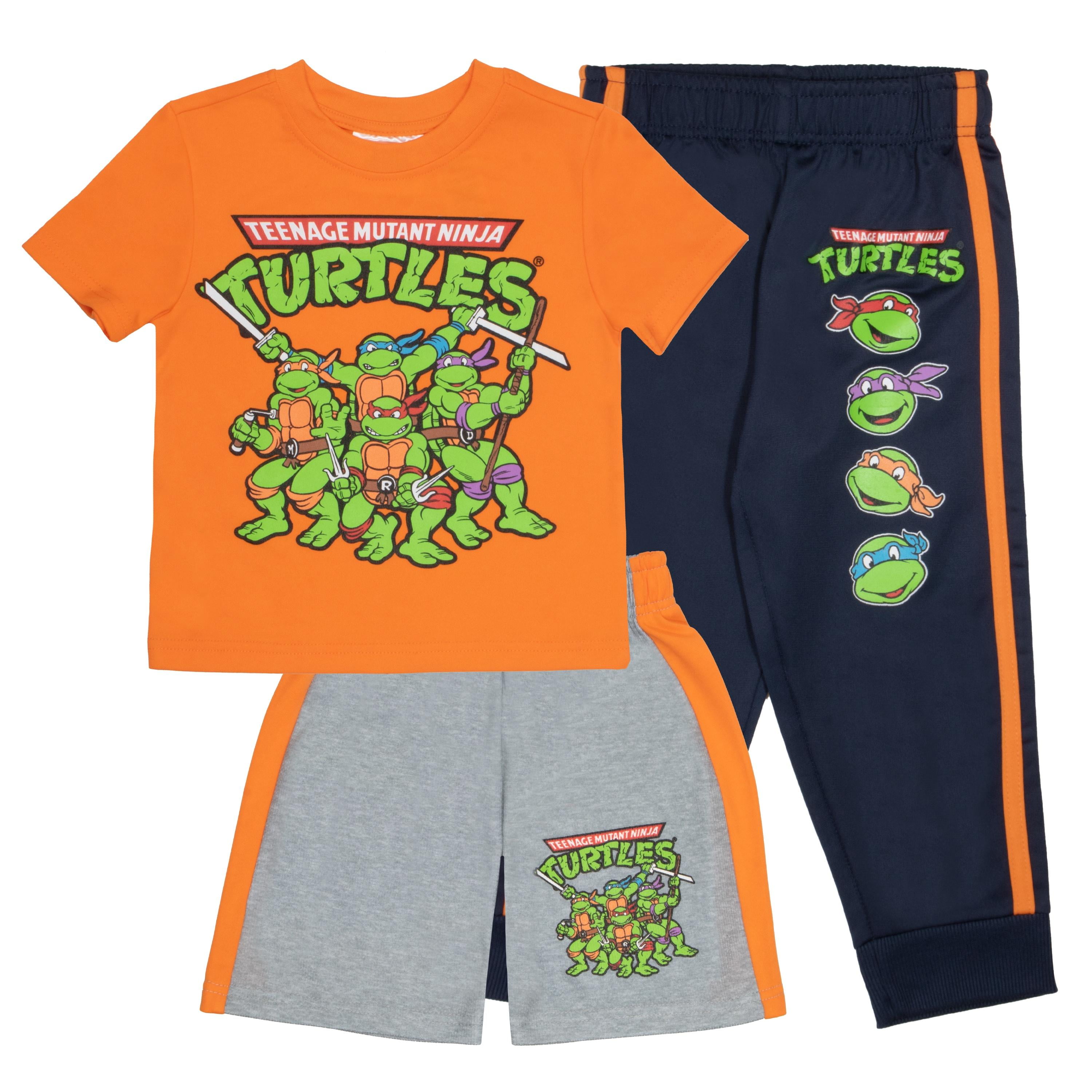 Teenage Mutant Ninja Turtles Round Neck Short Sleeve Tshirt Short ...