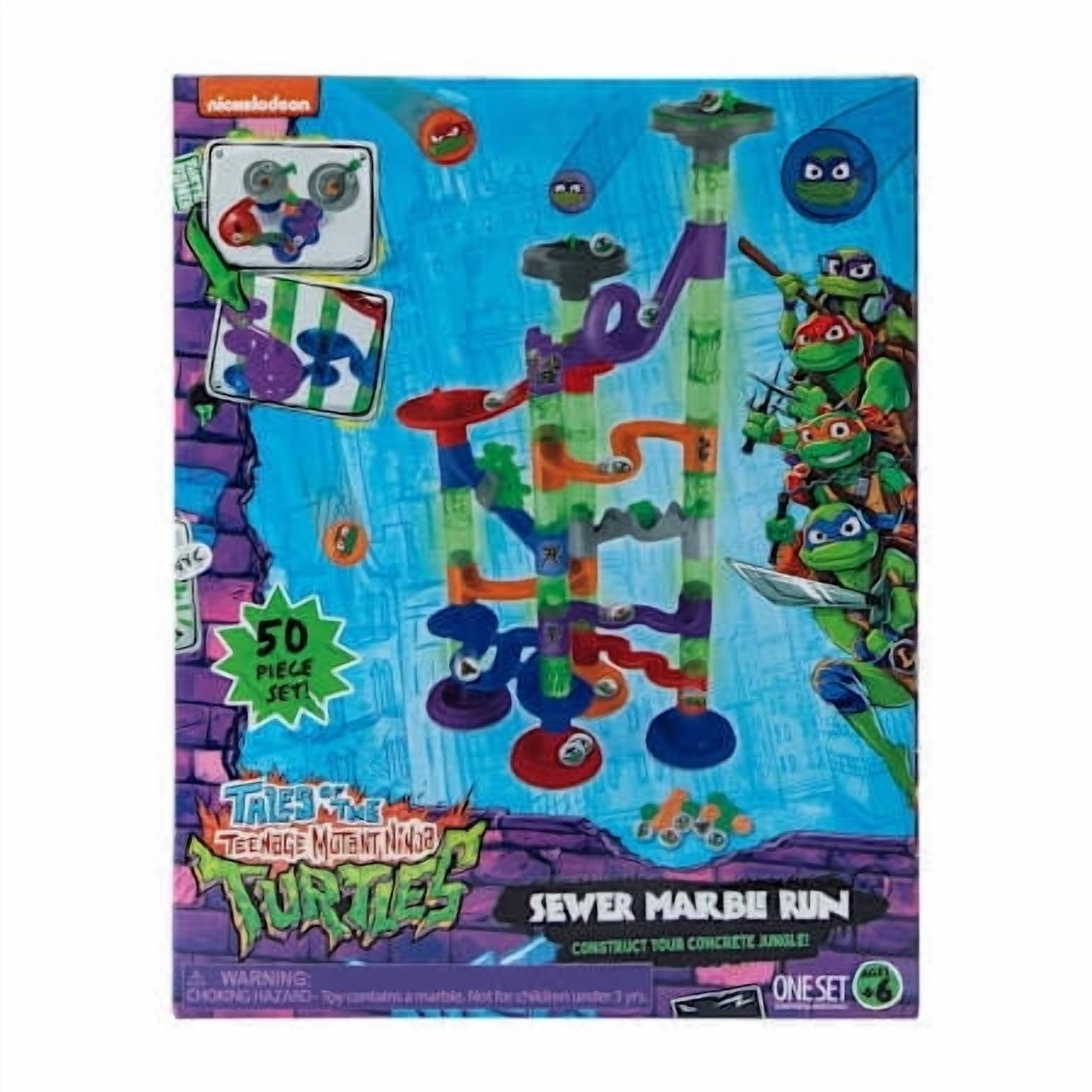 Teenage Mutant Ninja Turtles Sewer Marble Run 50 Piece Set One Set ...