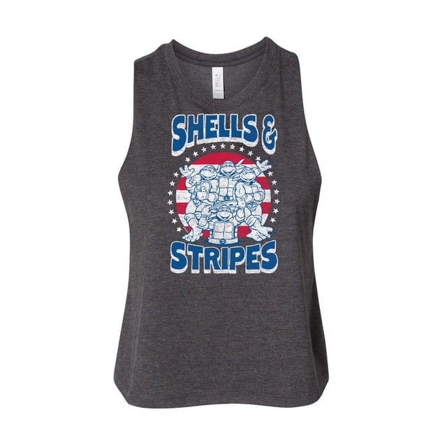 Teenage Mutant Ninja Turtles - Shells And Stripes - Juniors Cropped ...