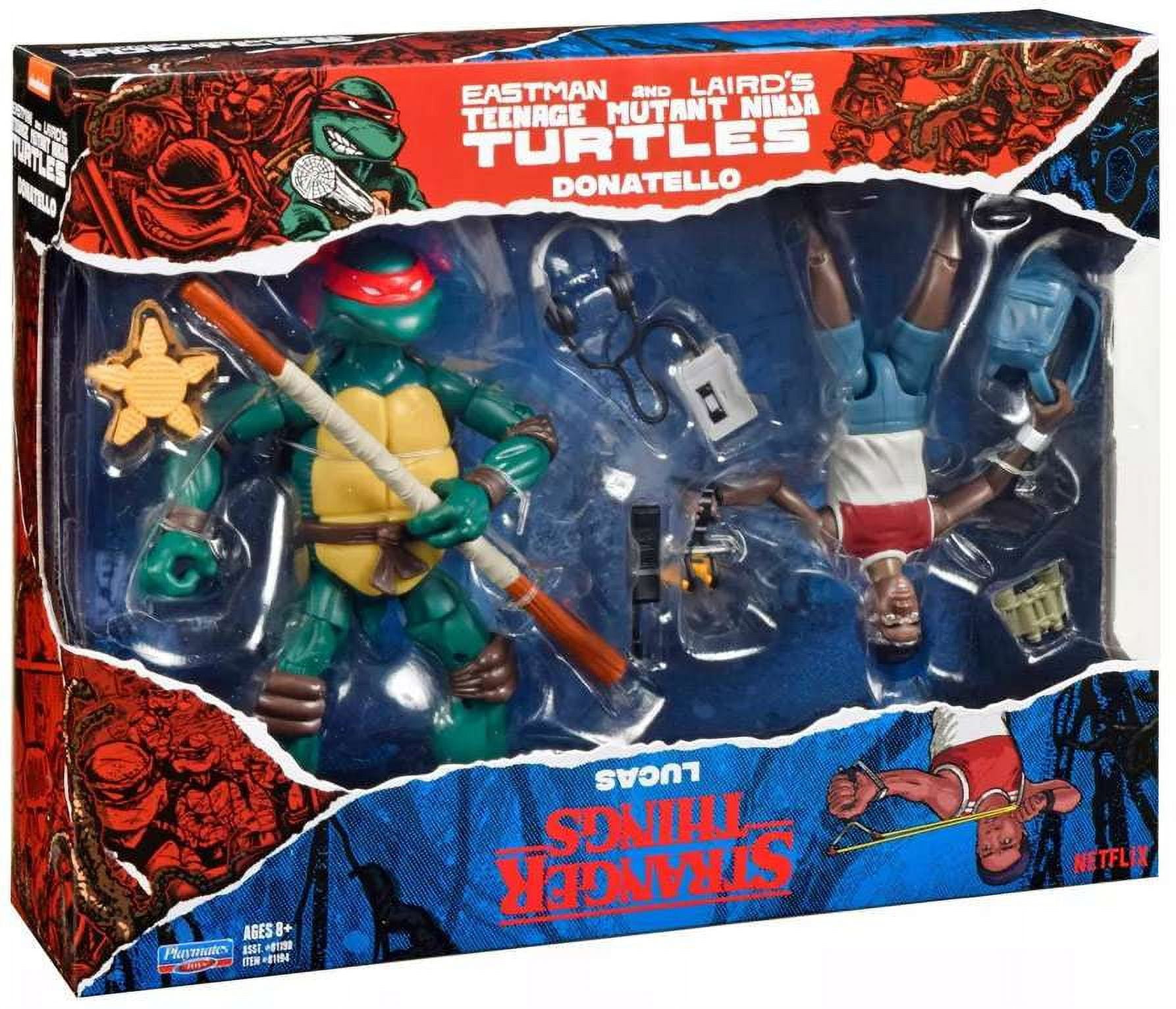 Teenage Mutant Ninja Turtles Stranger Things Donatello & Lucas Action ...